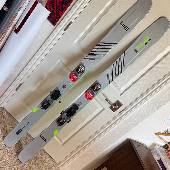Line | Games | Nwt Line Blade Optic Skis With Look Bindings In Gray And ...